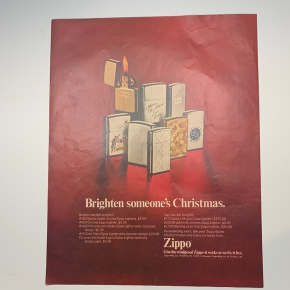Zippo | Wall Decor | Vintage Life Magazine December 8 197 Zippo Vintage ...